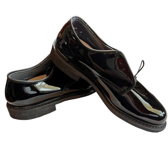 Capps | Shoes | Capps Mens Black High Gloss Non Marking Sole Military ...